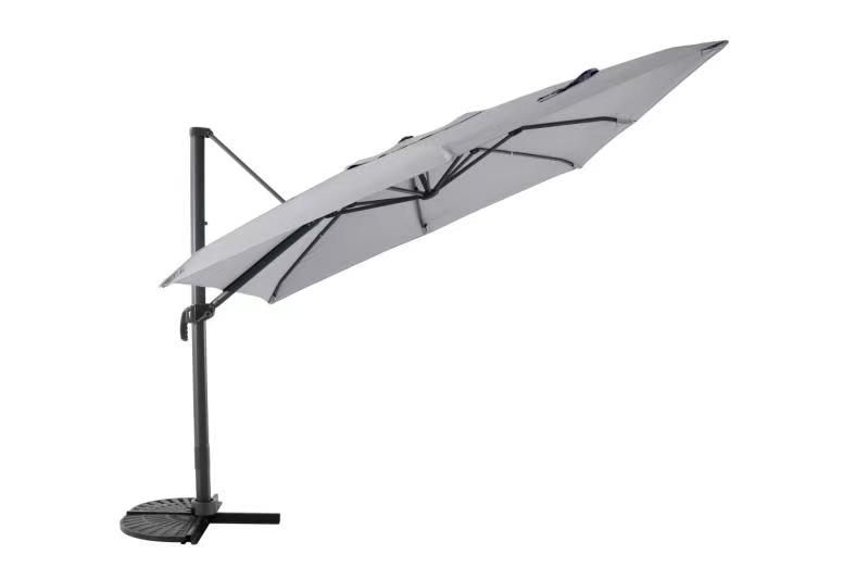 PARASOL DEPORTE 3X3M ALU GRIS TOILE GRIS CLAIR