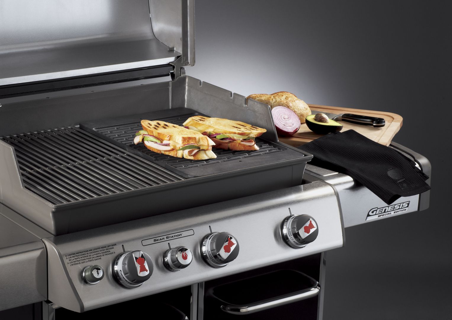 PORCELAIN-ENAMELED CAST IRON GRIDDLE