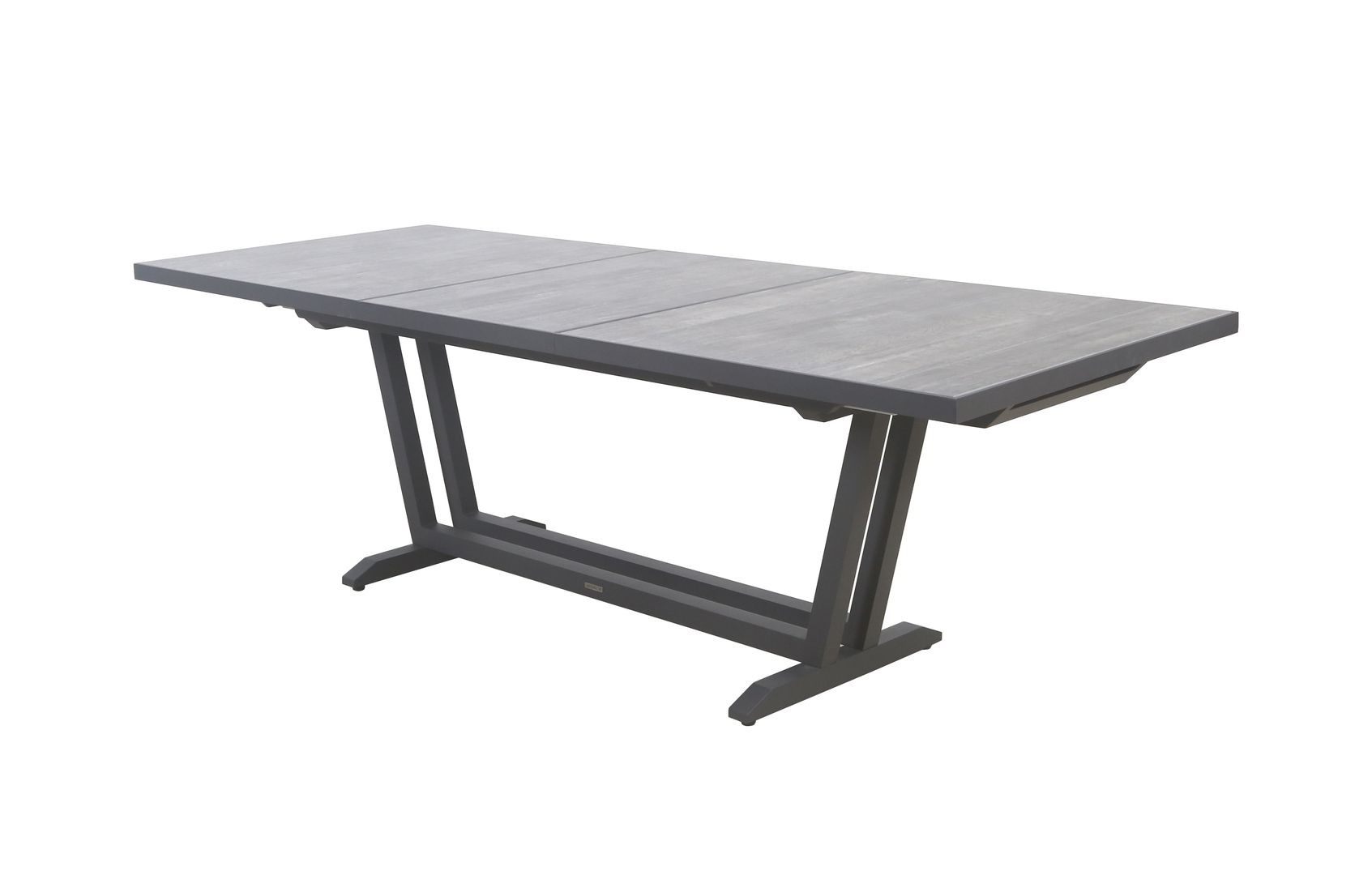 TABLE EXTENSIBLE AMAKA STRUCTURE ALUMINIUM GRIS PLATEAU HPL STYLE ...
