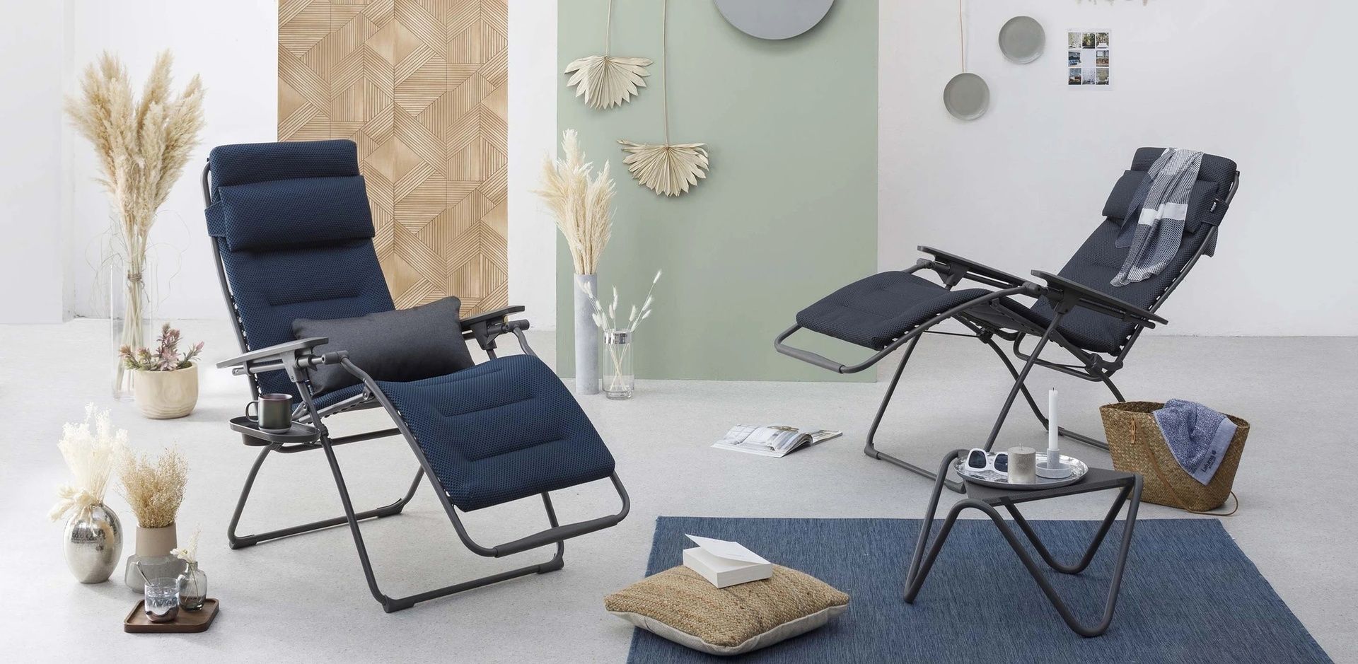 FAUTEUIL RELAX PLIANT FUTURA BECOMFORT GRIS SOMBRE