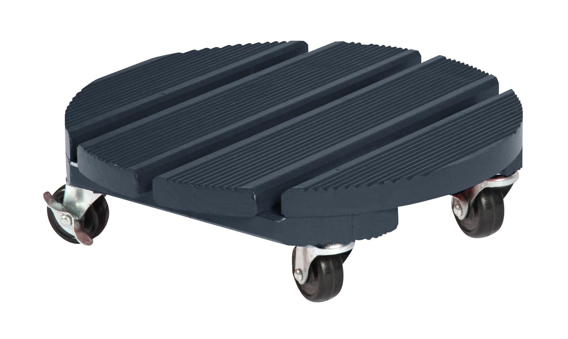 SUPPORT A ROULETTES ROND BOIS ANTHRACITE 30 CM